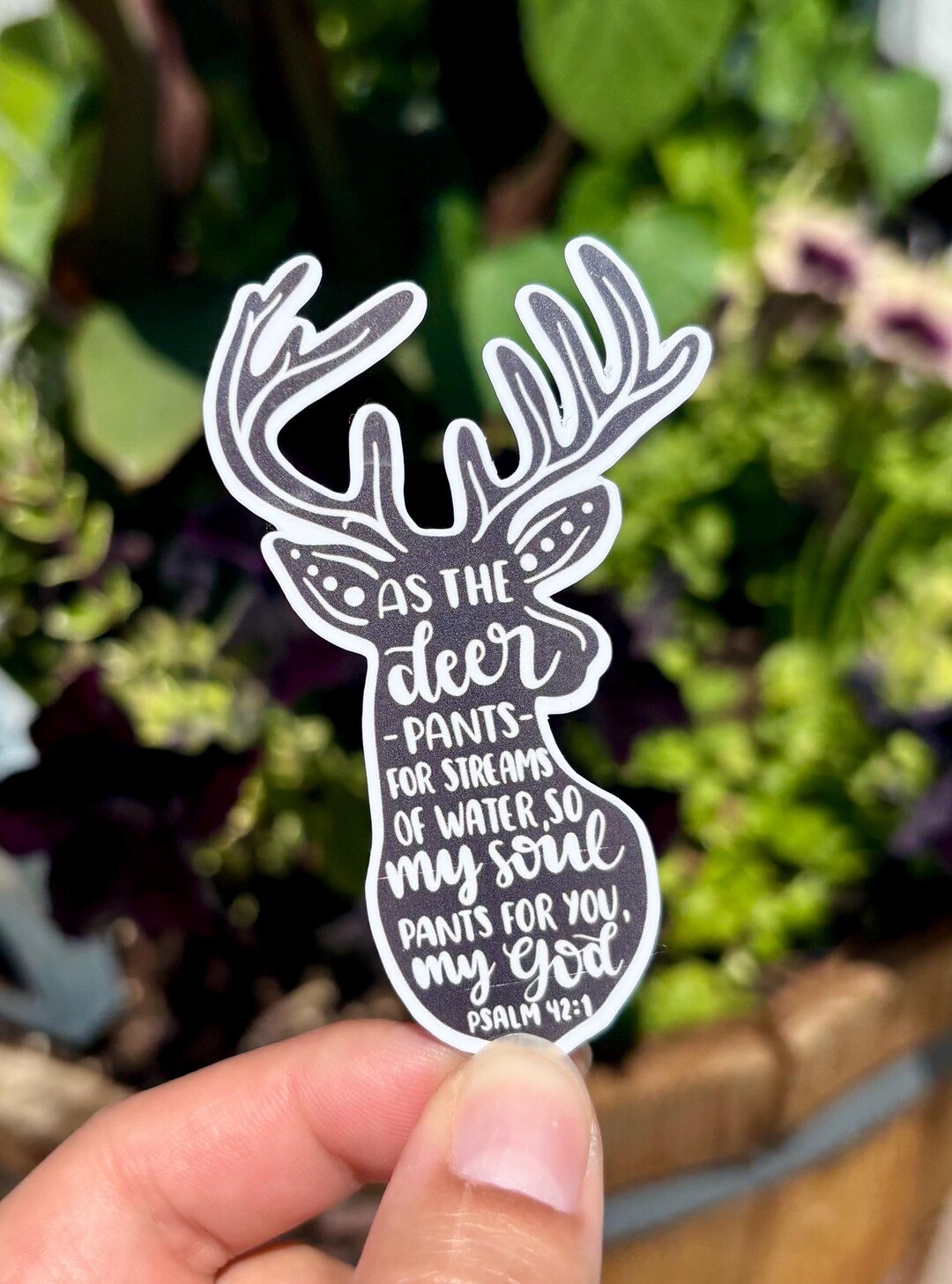 Deer Psalm 42:1 Sticker | Christian Laptop Decal - Etsy