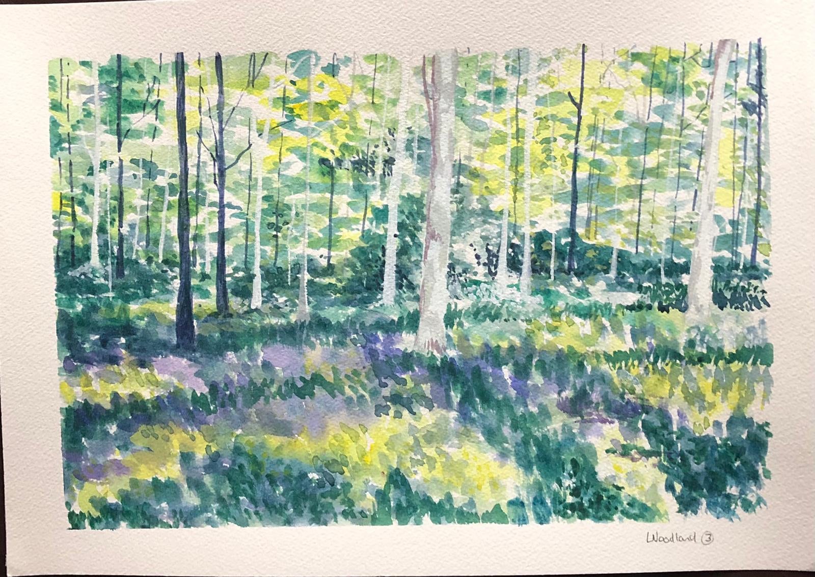 Woodland Watercolour Original 42 X 29.5 Cm - Etsy