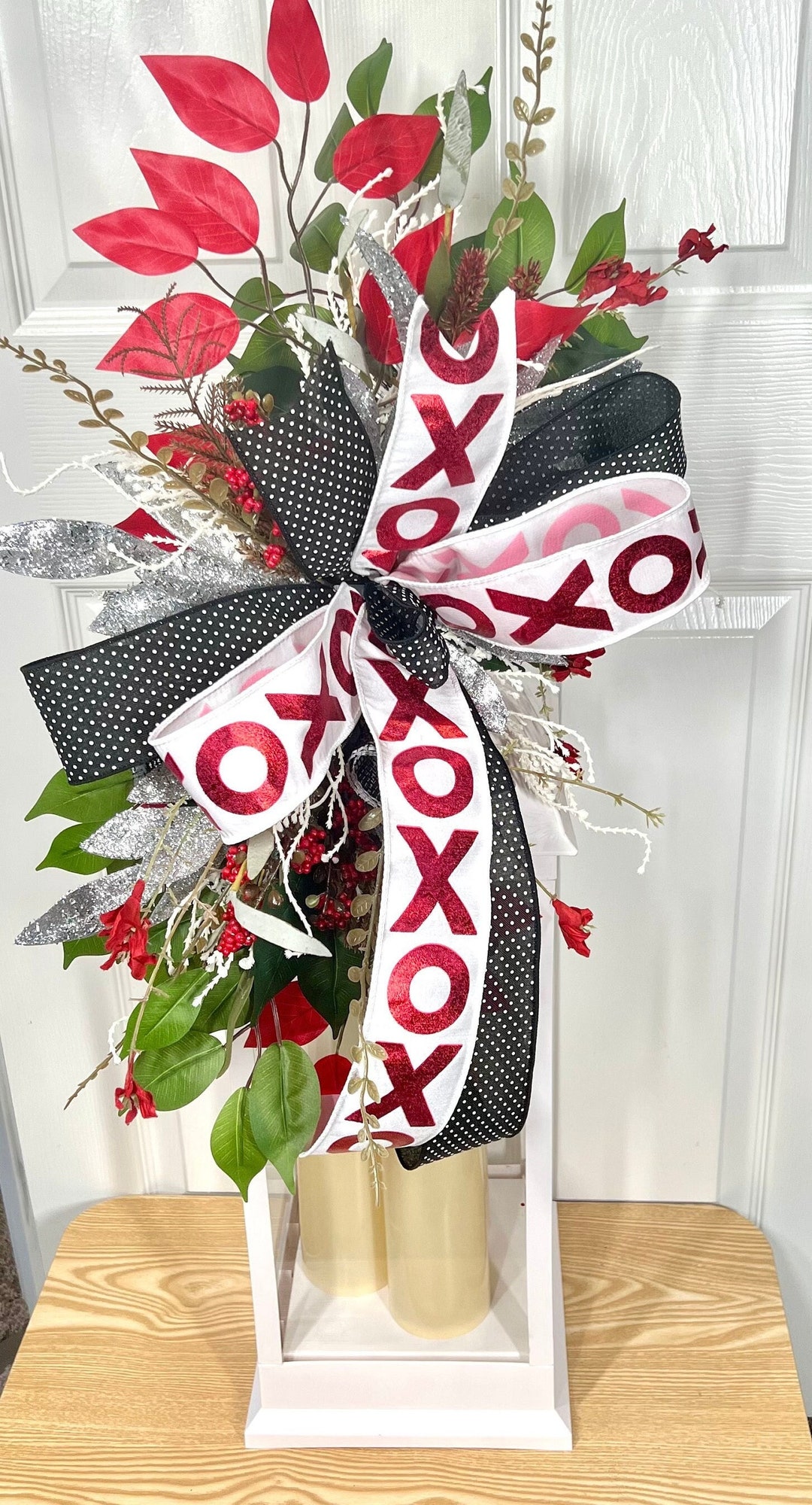 Mini Valentine Lantern Swag, Red Black Light Pole Mini Swag, Mini ...