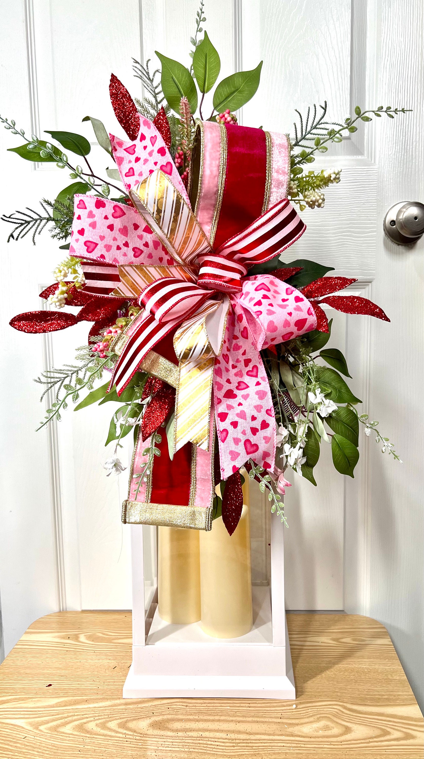 Mini Valentine Lantern Swag, Heart Theme Light Pole Mini Swag, Mini ...