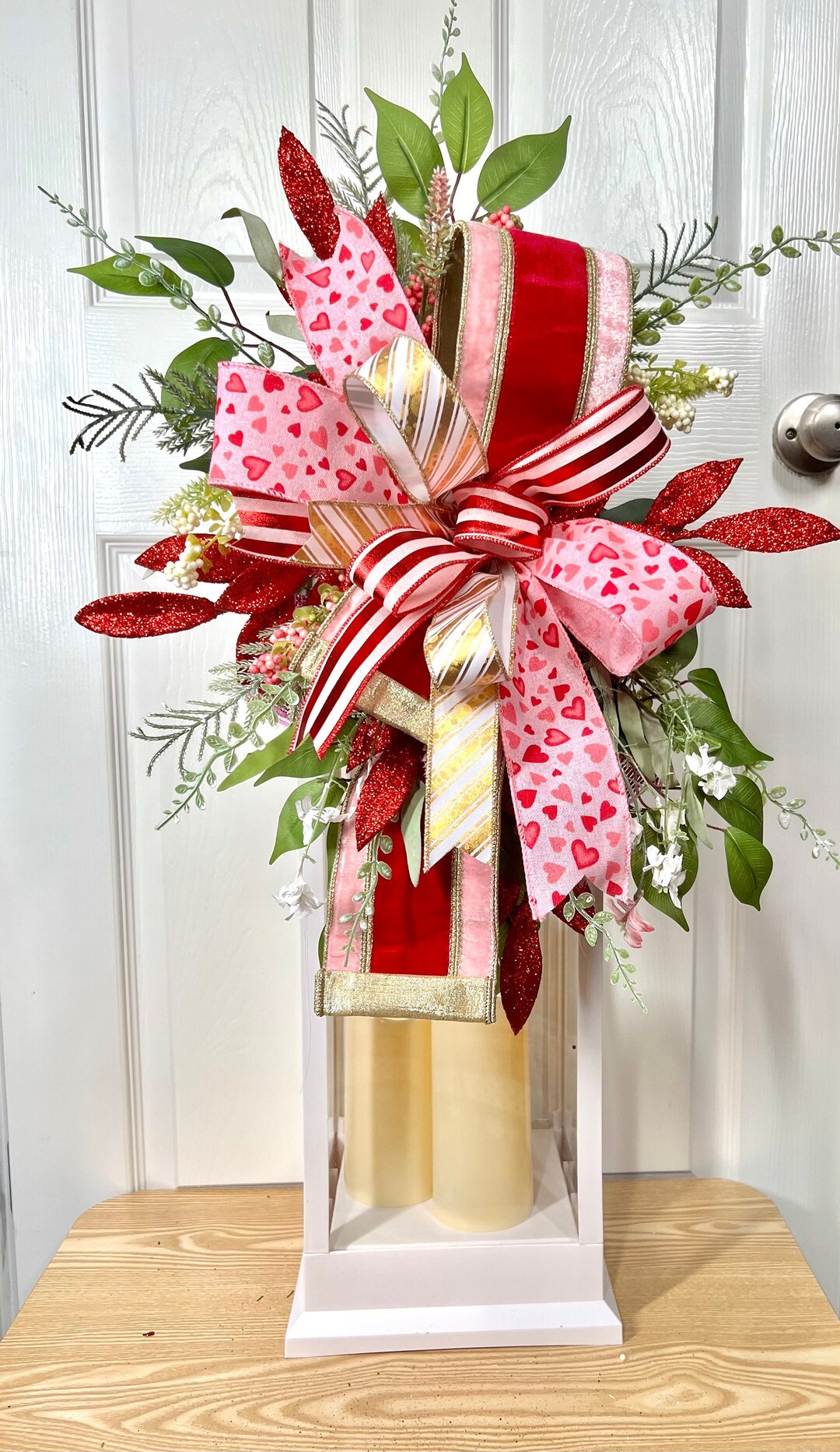 Mini Valentine Lantern Swag, Heart Theme Light Pole Mini Swag, Mini ...