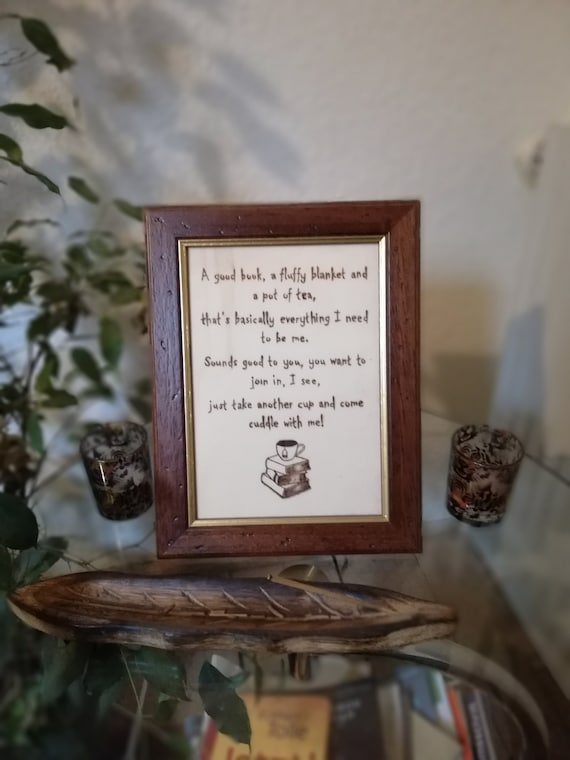 Tea-Time-Gedicht Woodburning Wall-Hanging | Etsy