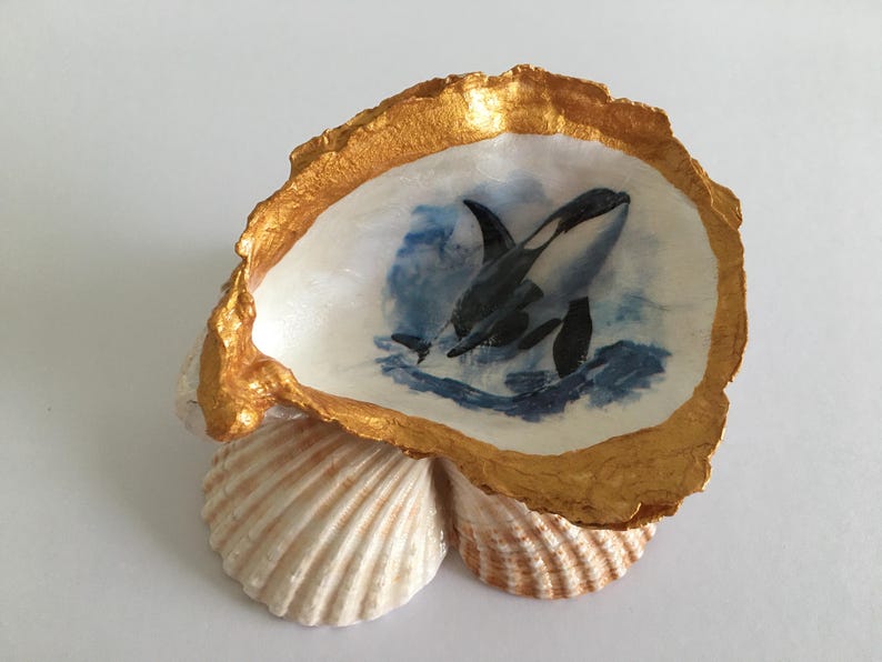 Whale : Oyster Shell Trinket - Jewellery - Ring Dish - Bowl - Natural ...