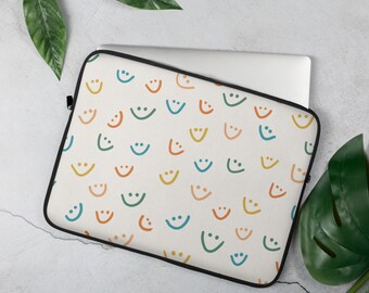 Smiley Face Laptop Case - Etsy
