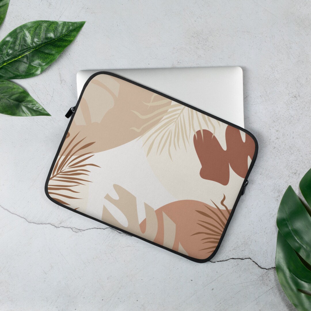 Tropical Leaf Boho Laptop Sleeve Abstract Laptop Sleeve - Etsy