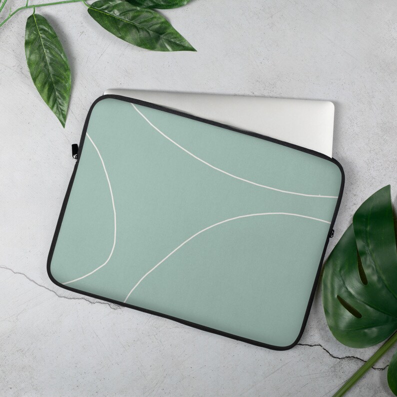 Line Art Print Laptop Sleeve Modern Lines Abstract Design | Etsy