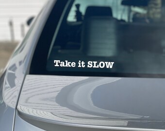 Slow Car Sticker - Etsy