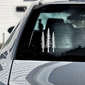 Pine Trees Vinyl Decal, Car Vinyl Decal Sticker, Car Window Decal ...