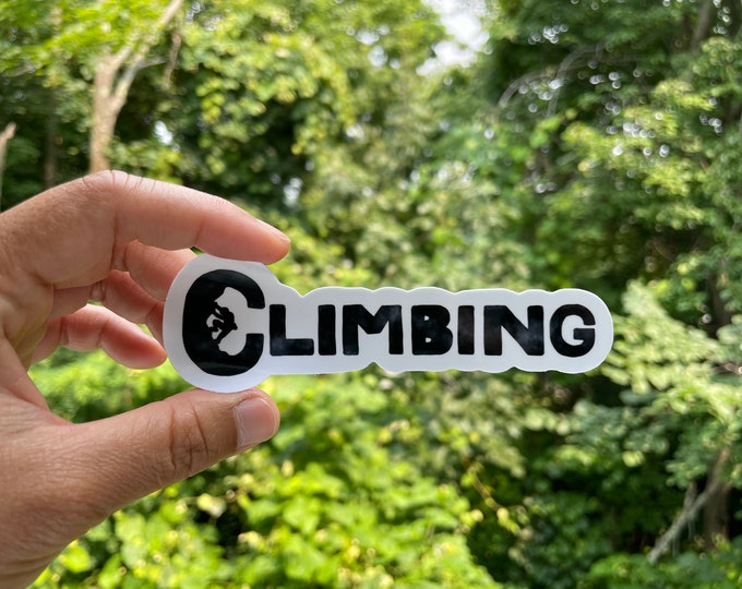 Rock Climbing Carabeaner Sticker 3" Weatherproof and Durable, Outdoor ...