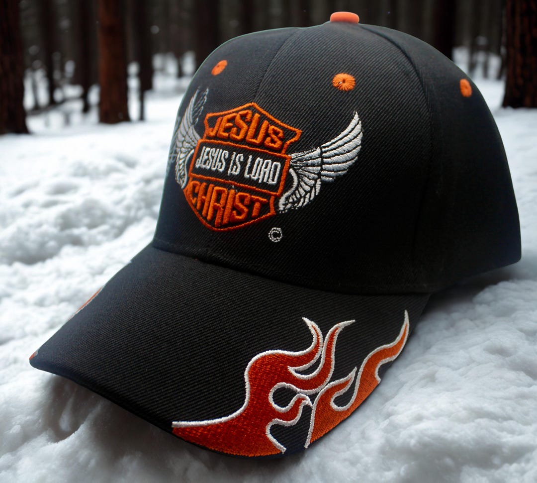 Jesus is Lord Hat – Black Christian Baseball Cap – Embroidered Jesus ...