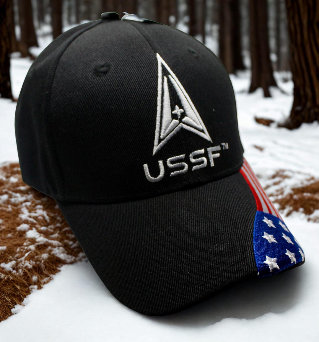 U.S Space Force Hat. Space F Baseball Cap. USSF Black Cap. USSF With ...