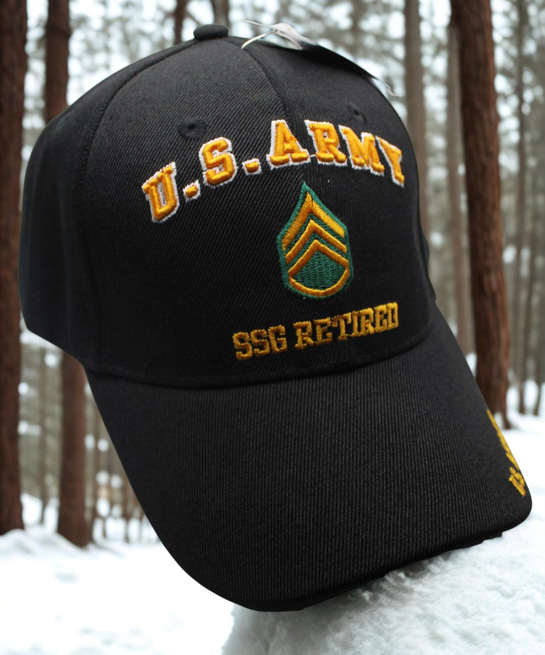 U.S. Army Retired SSG Hat. Army Hat. Veteran Gift. Embroidered Military ...
