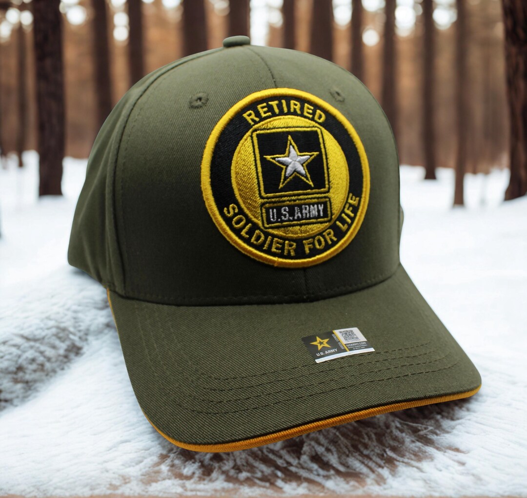 Retired US Army Hat. Embroidered Army Retired Cap. Retired Gift. US ...