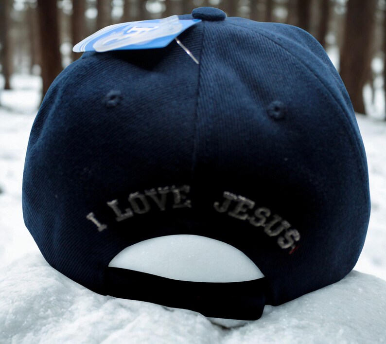 I Love Jesus Hat. Jesus Christ Hat – Blue Christian Baseball Cap ...