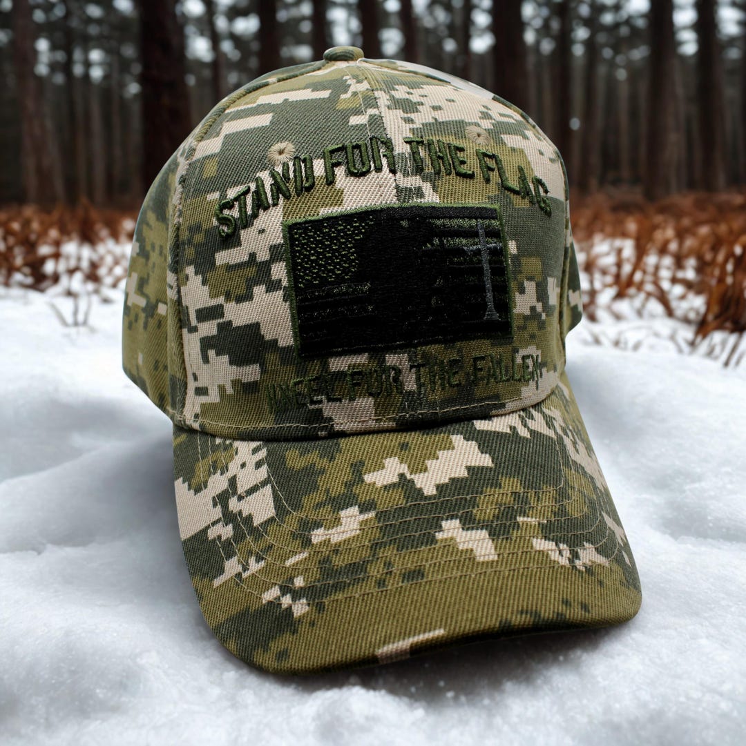 Stand for the Flag Kneel for the Fallen USA Flag Hat. Veteran Gift ...