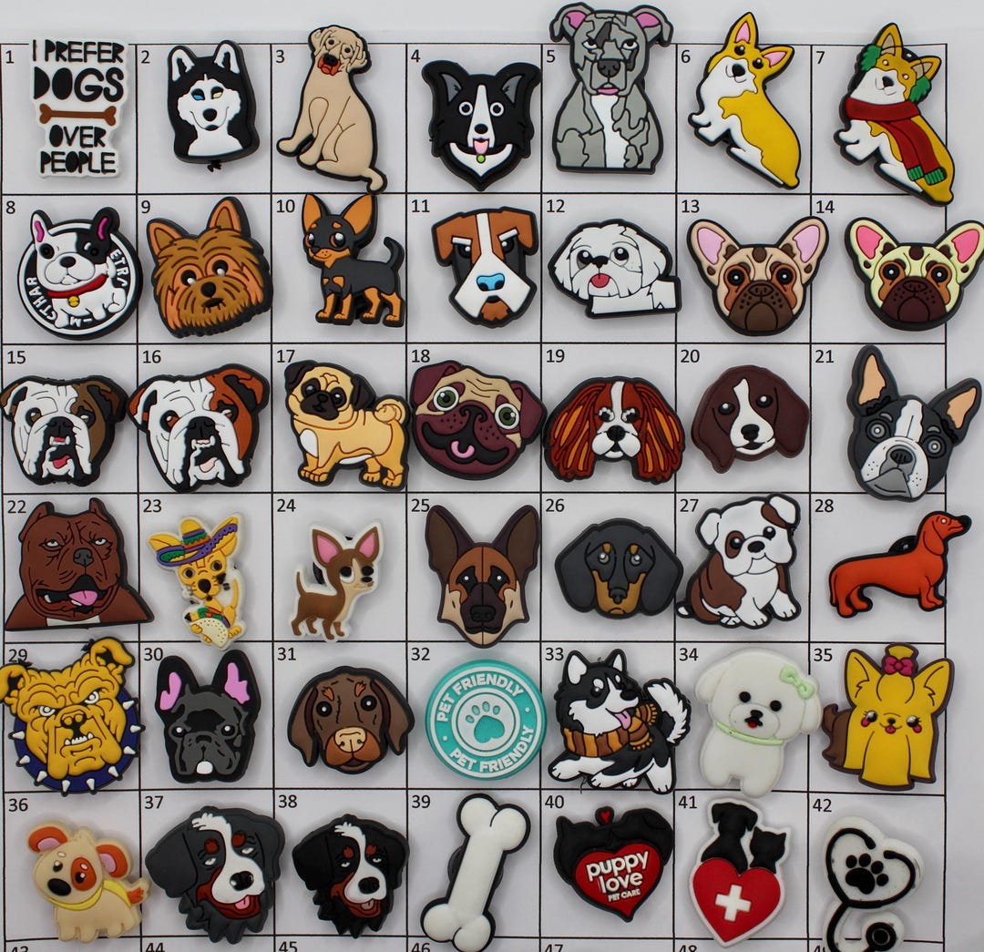 Dog Shoe Charm. Pet Charm. Dog Breeds Canine Mom Animal Clog Charms ...