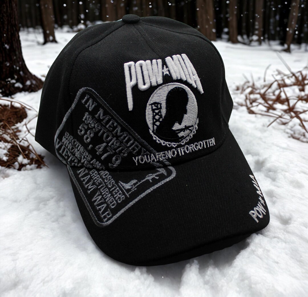 POW MIA Black Hat. You Are Not Forgotten Hat. Veteran Honor & Memorial ...