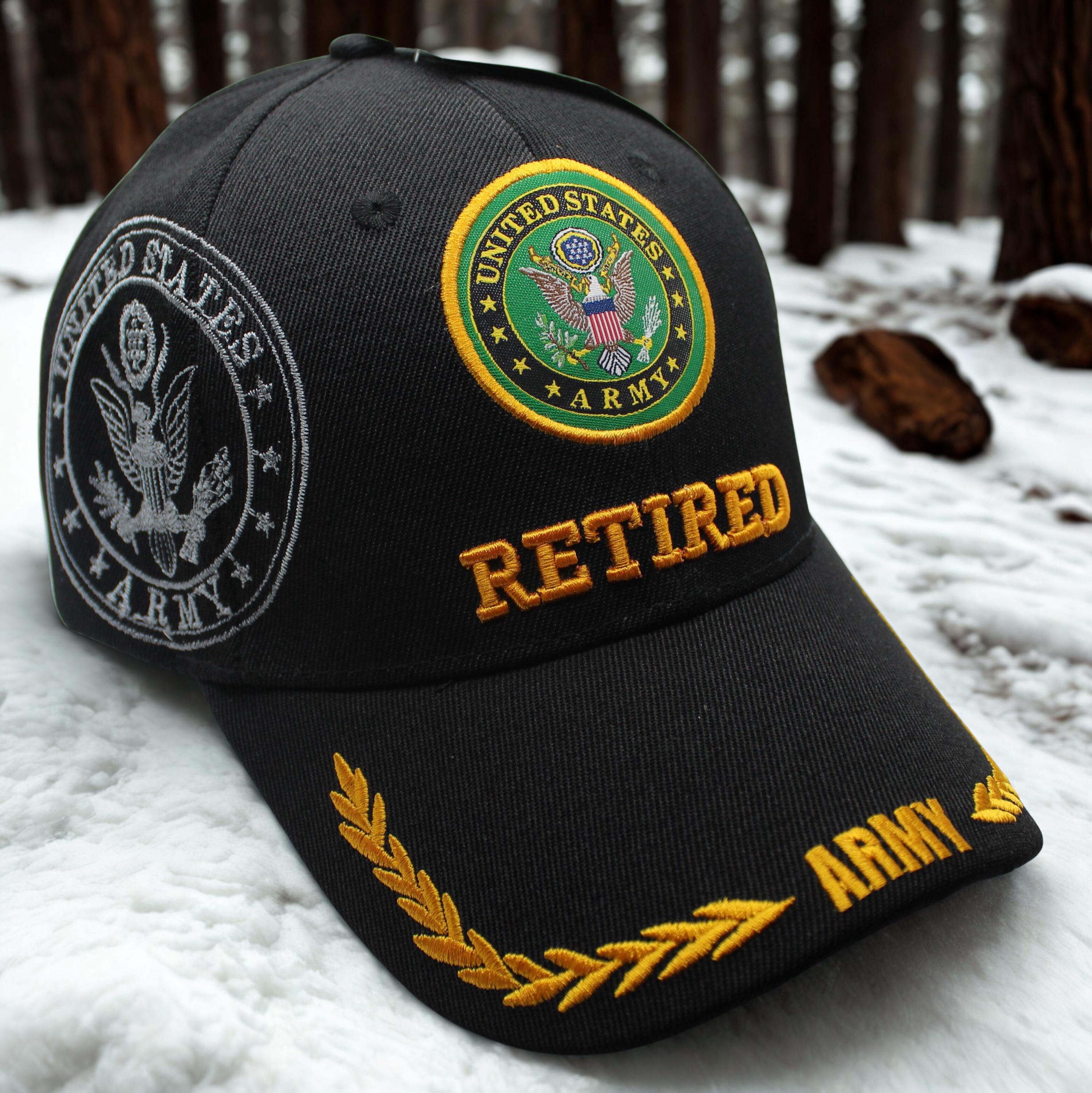 Retired US Army Hat. Embroidered Army Retired Cap. Gift for Dad. US ...
