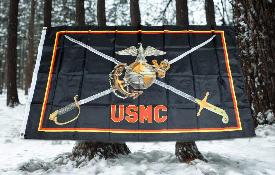 US Marine Corps Flag. U.S Marine Flag 3x5. Marine Corps Flag. USMC ...