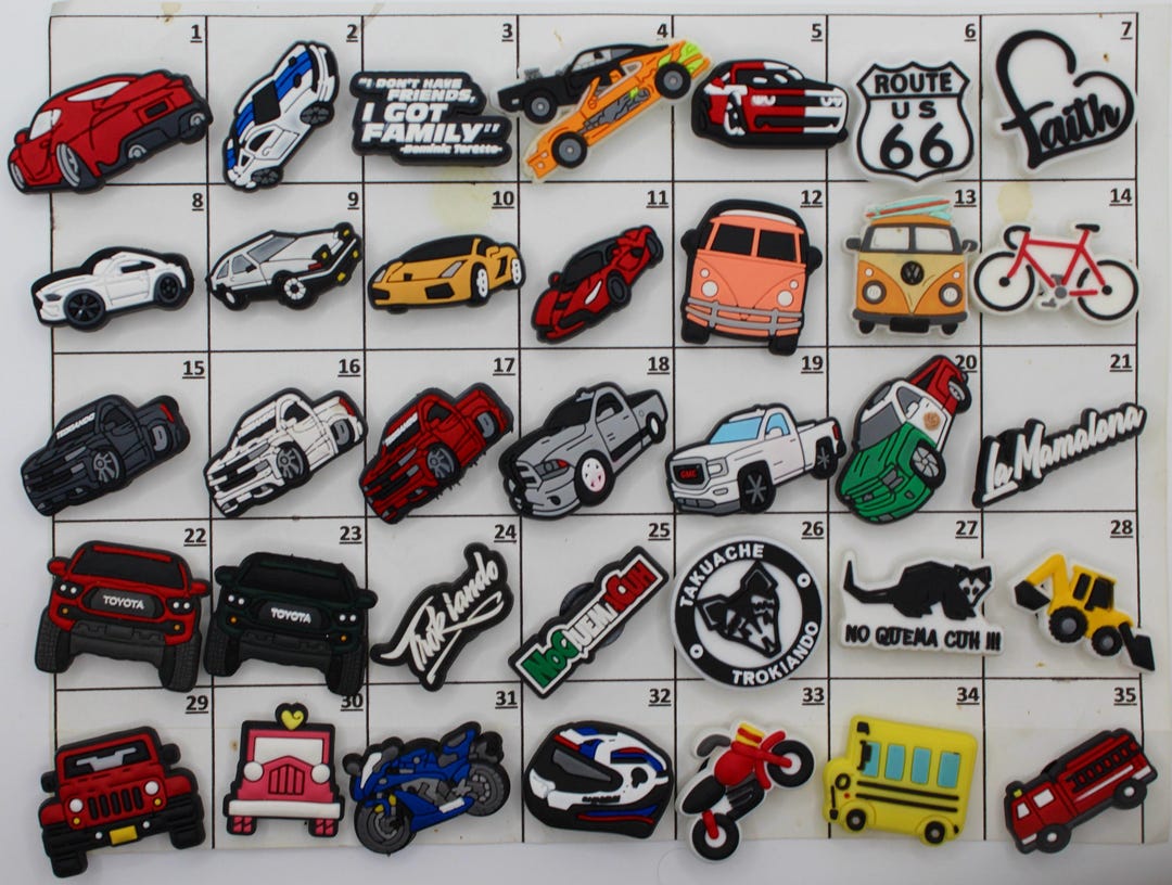 Motorcycle Shoe Charms. Bike Shoe Charms. Cute Car Charms. Charms for ...