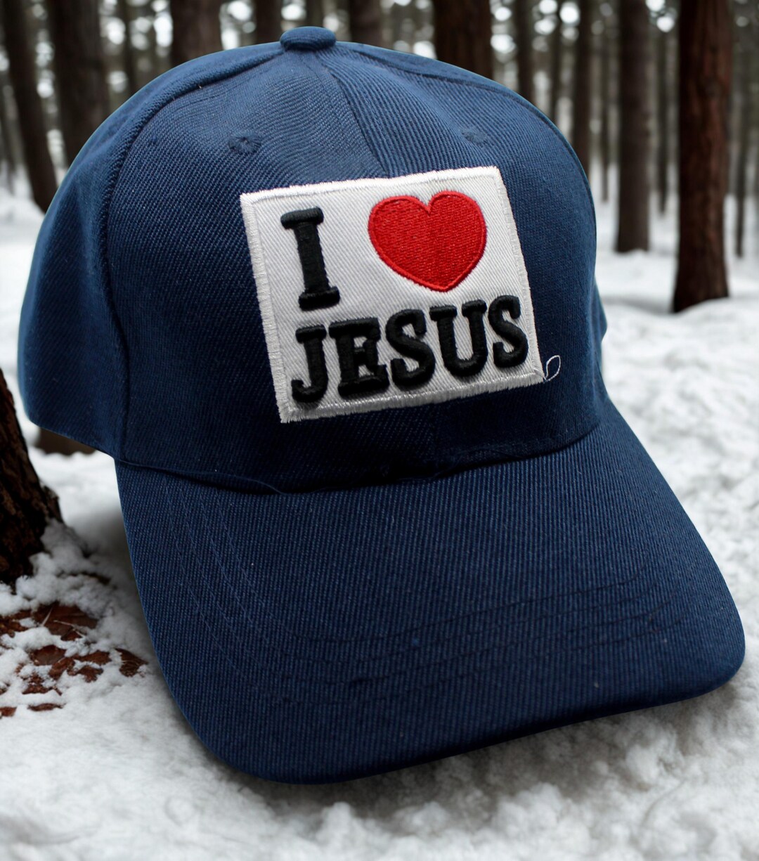 I Love Jesus Hat. Jesus Christ Hat – Blue Christian Baseball Cap ...