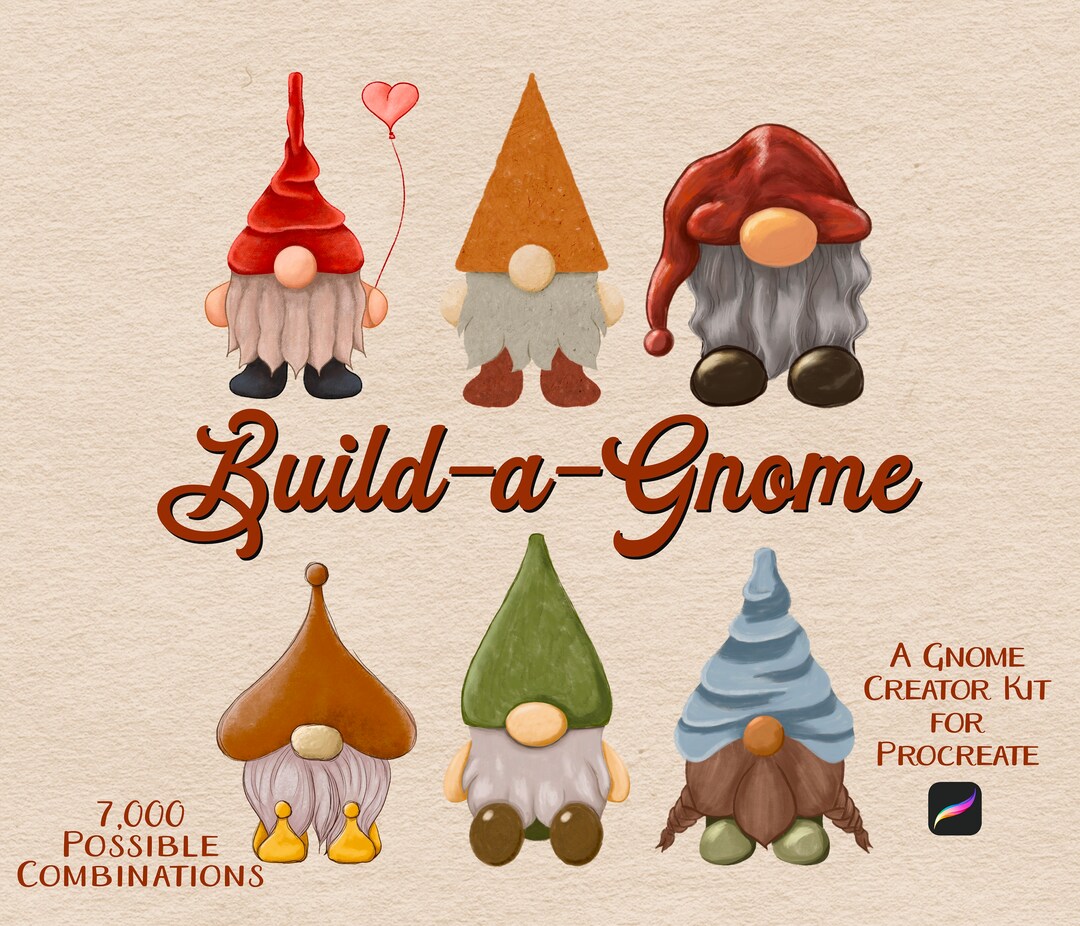 Build A Gnome Procreate Creator Kit - Etsy