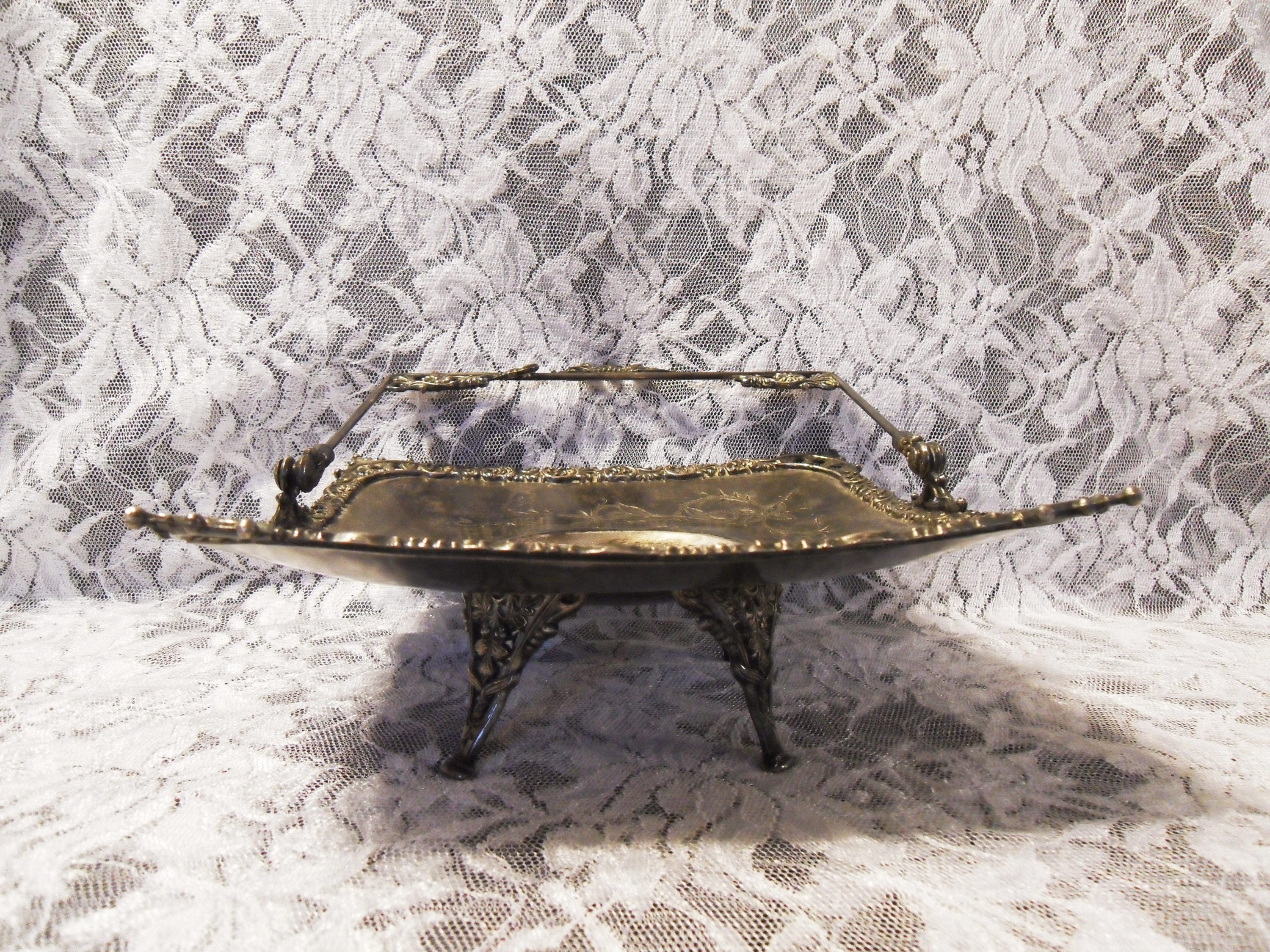 Antique Knickerbocker Quadruple Silver Plated Tray With Handle - Etsy