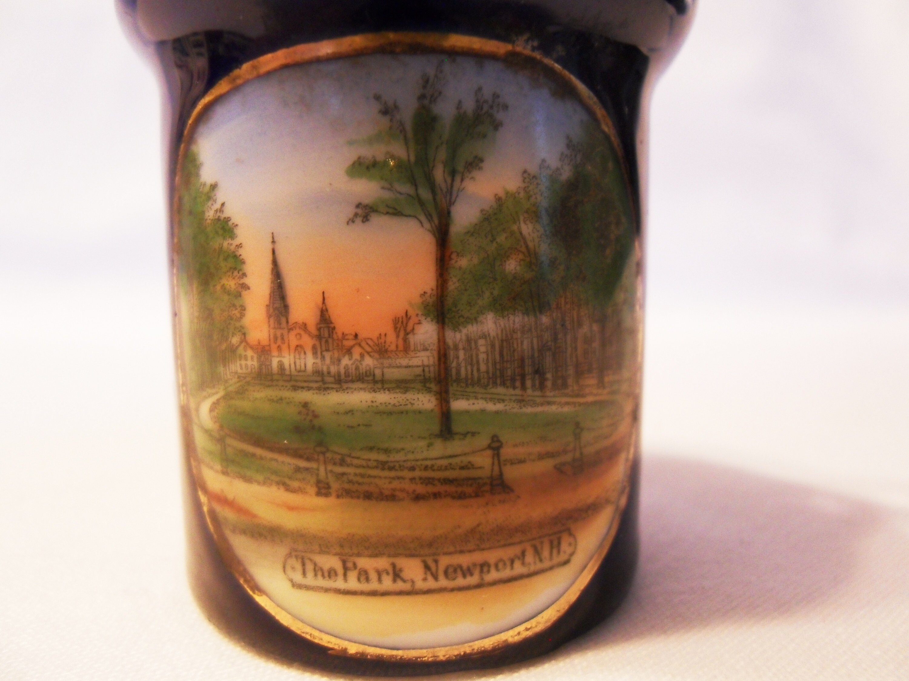 Wheelock Royal Blue Gold Trim Porcelain Mini Jar - Etsy