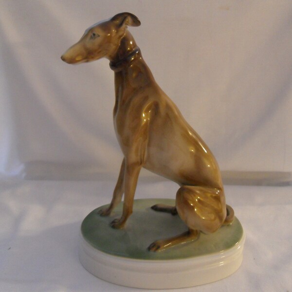 Porcelain Greyhound Figurine - Etsy