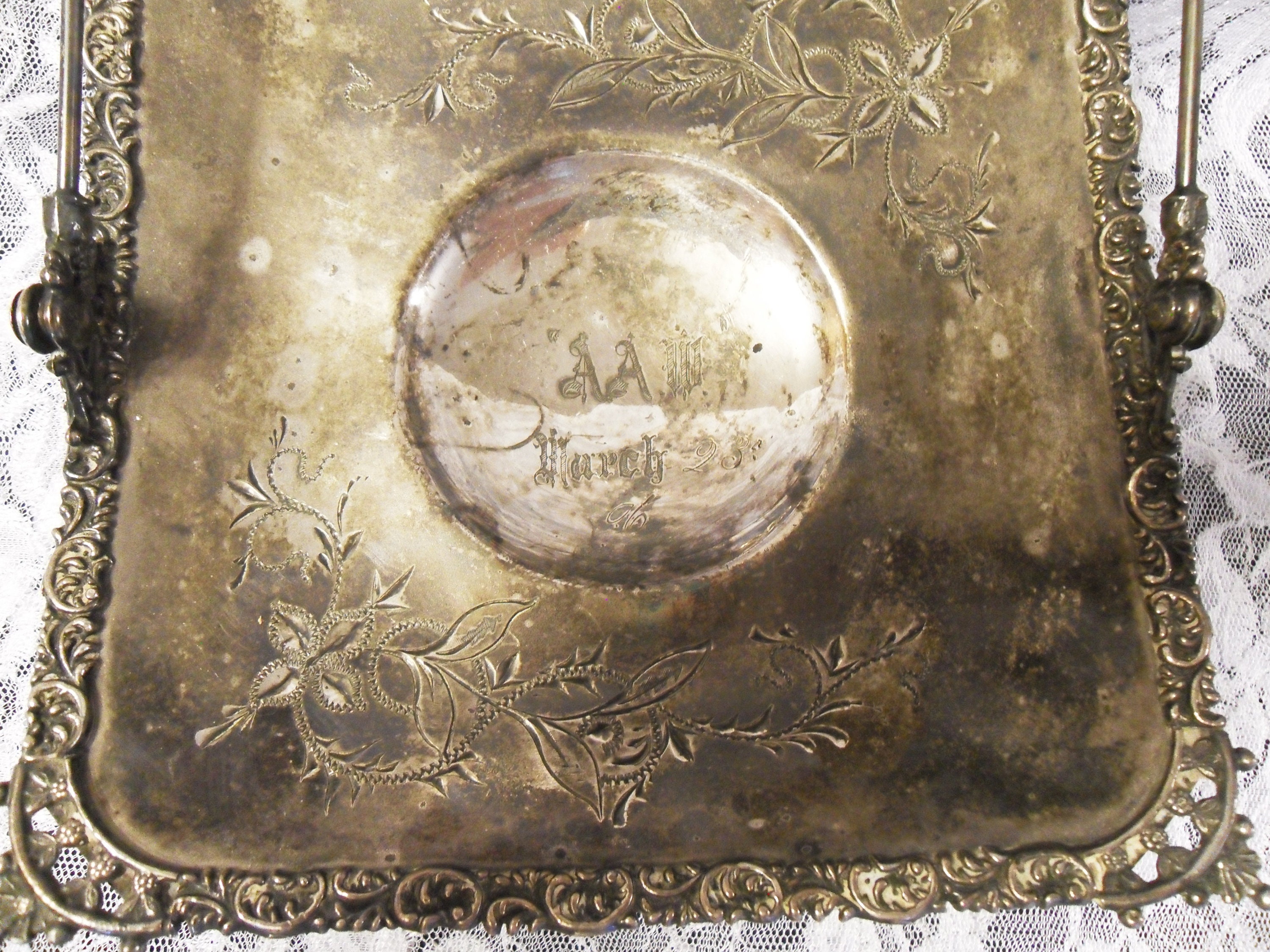 Antique Knickerbocker Quadruple Silver Plated Tray With Handle - Etsy