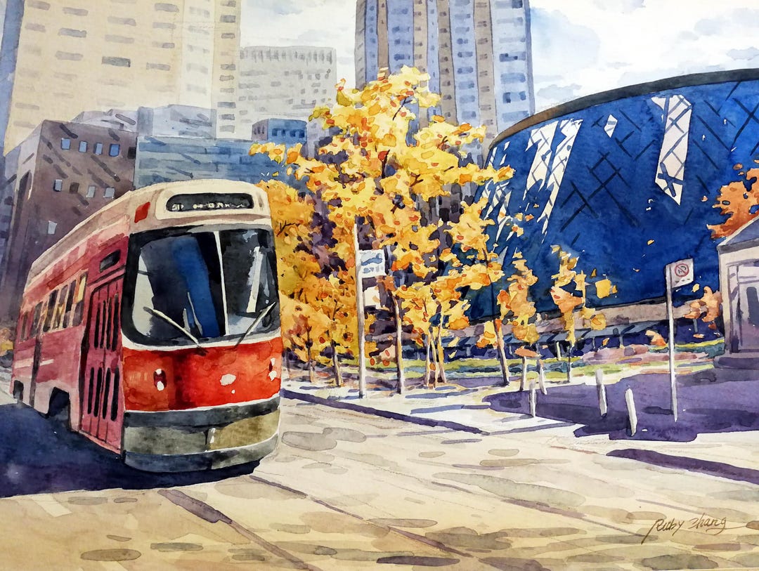 King St Roy Thomson Hall Streetcar Cityscape Toronto Urban Toronto ...