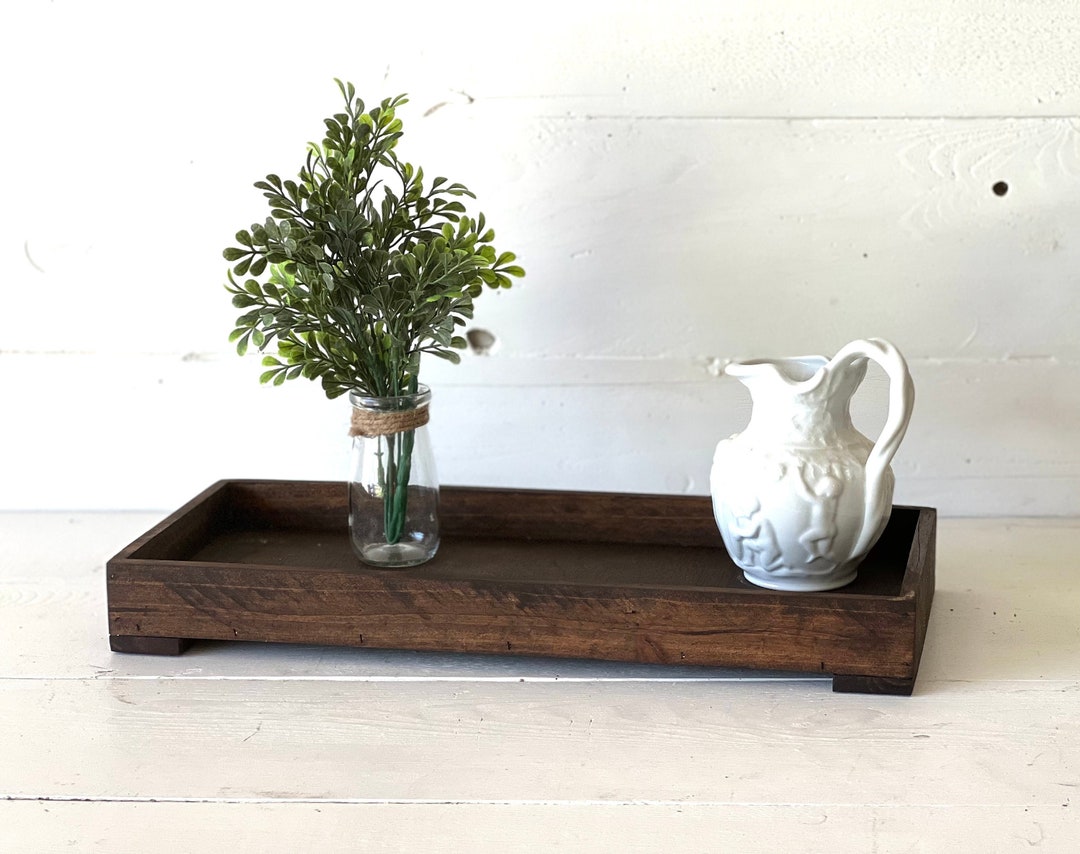 Rustic Wood Tray. Farmhouse Tray. Wood Tray. Decorative Tray. - Etsy