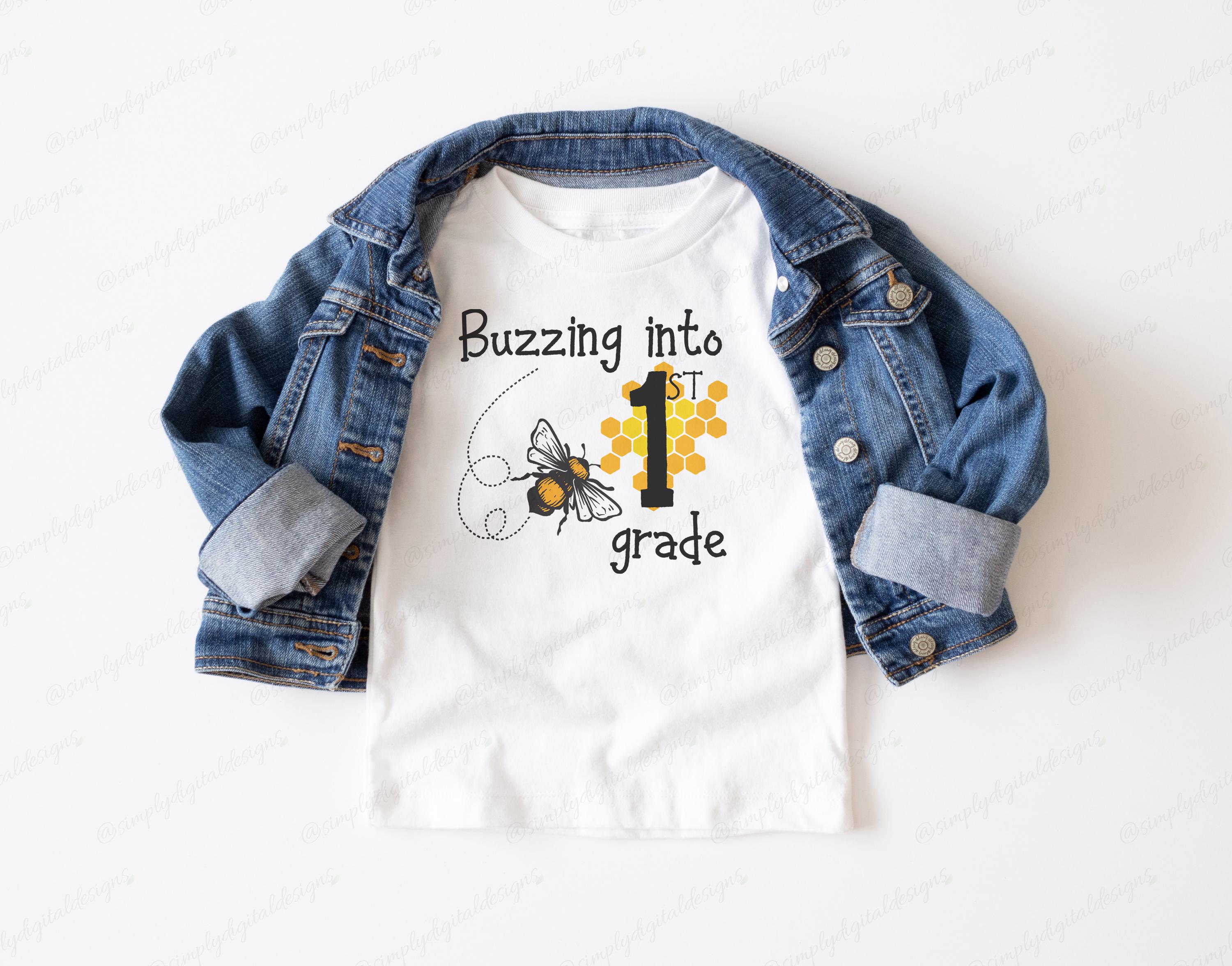 Buzzing Into Grade SVG Bundle, Back to School Bee Design for ...