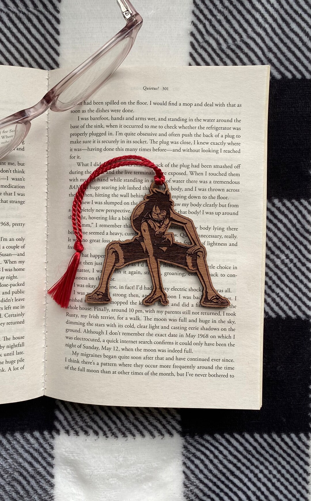Luffy Bookmark One Piece Anime Laser Engraved Mahogany - Etsy