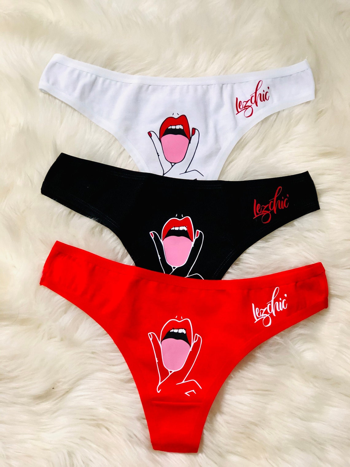 Lesbian Apparel Underwear Thong Set Etsy