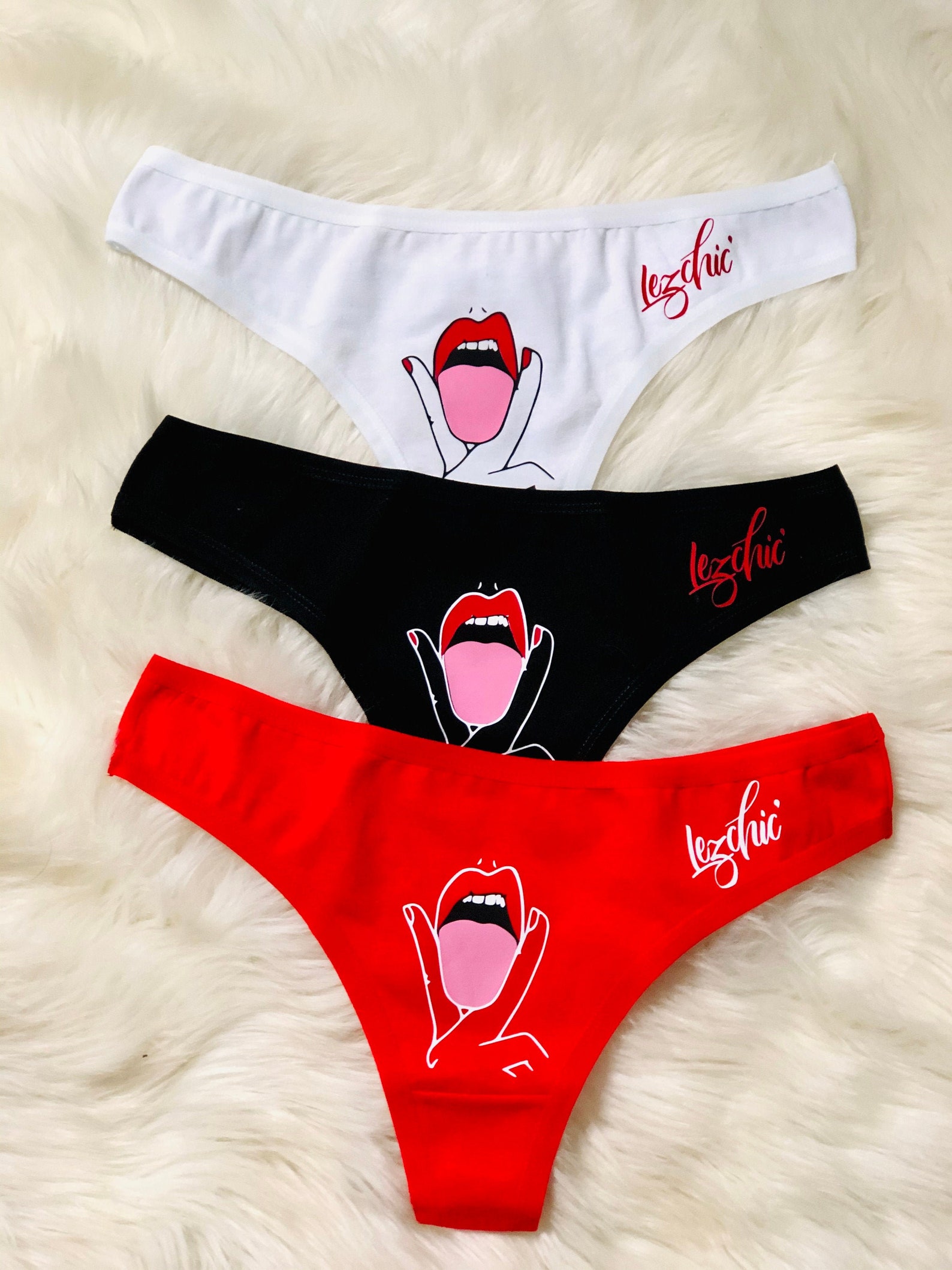 Lesbian Apparel Underwear Thong Set Etsy
