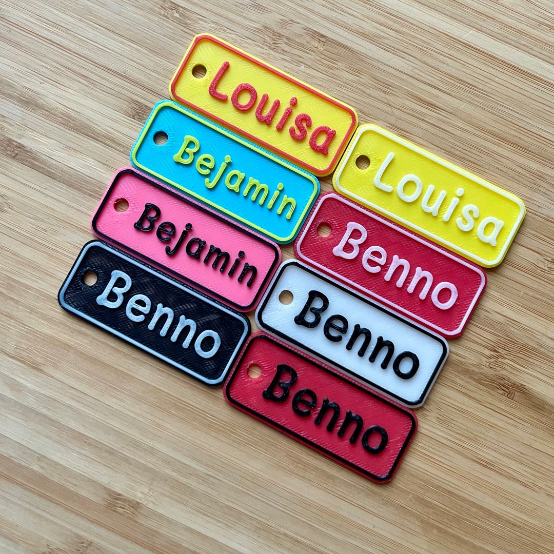3D Name Tag Personalized Keychain Name Printing Pendants, Satchels ...