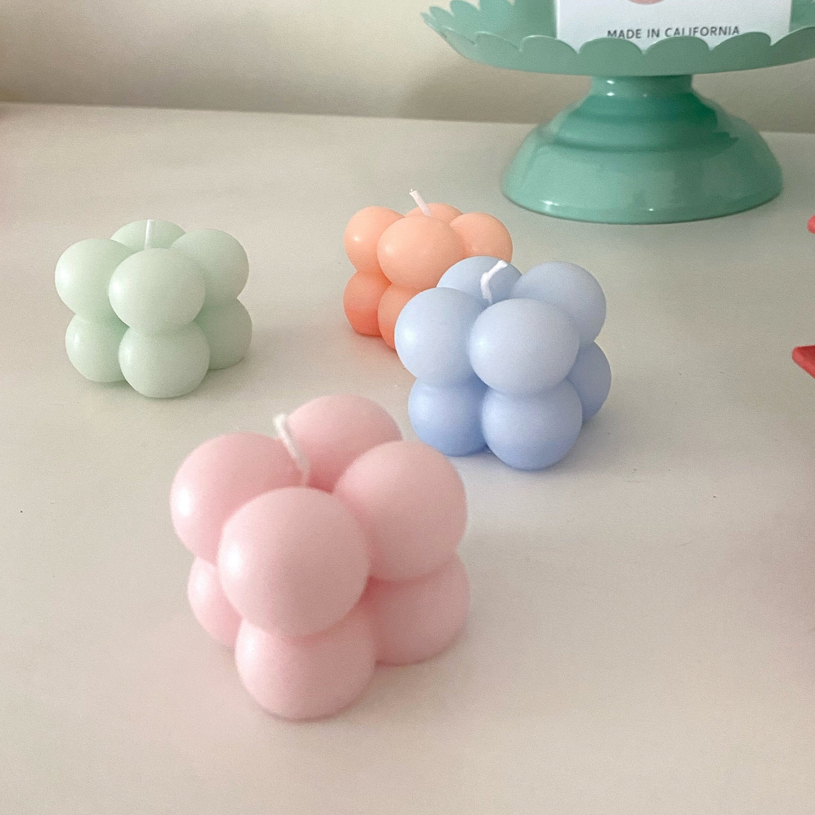 Bubble Cube Candle Mini Set Mini Candle Shapes Bubble - Etsy