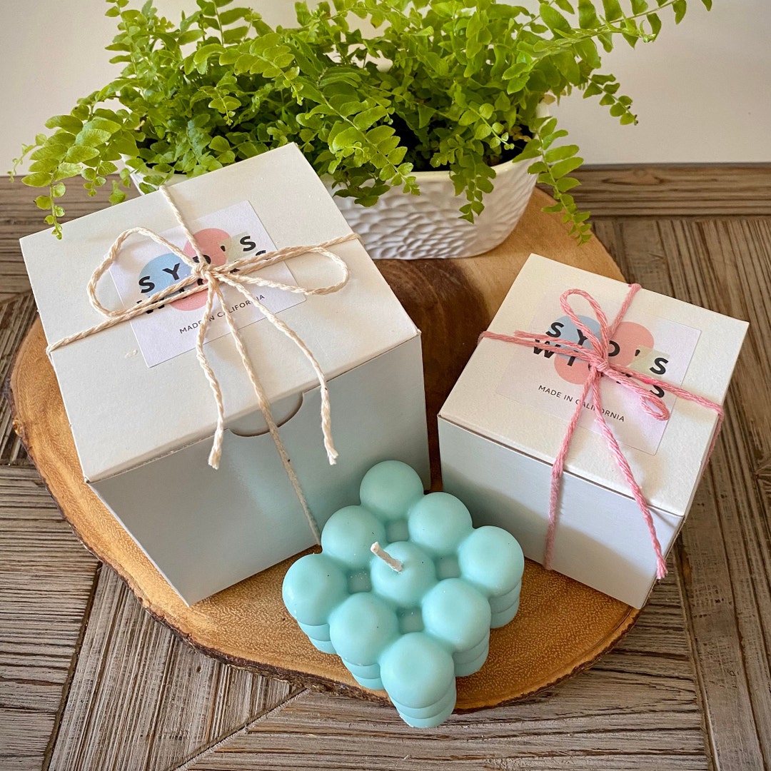 Light Blue Bubble Cube Candle Light Blue, Bubble Candle, Teen Decor ...
