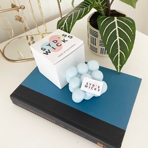 Light Blue Bubble Cube Candle Light Blue, Bubble Candle, Teen Decor ...