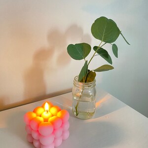 Light Blue Bubble Cube Candle Light Blue, Bubble Candle, Teen Decor ...