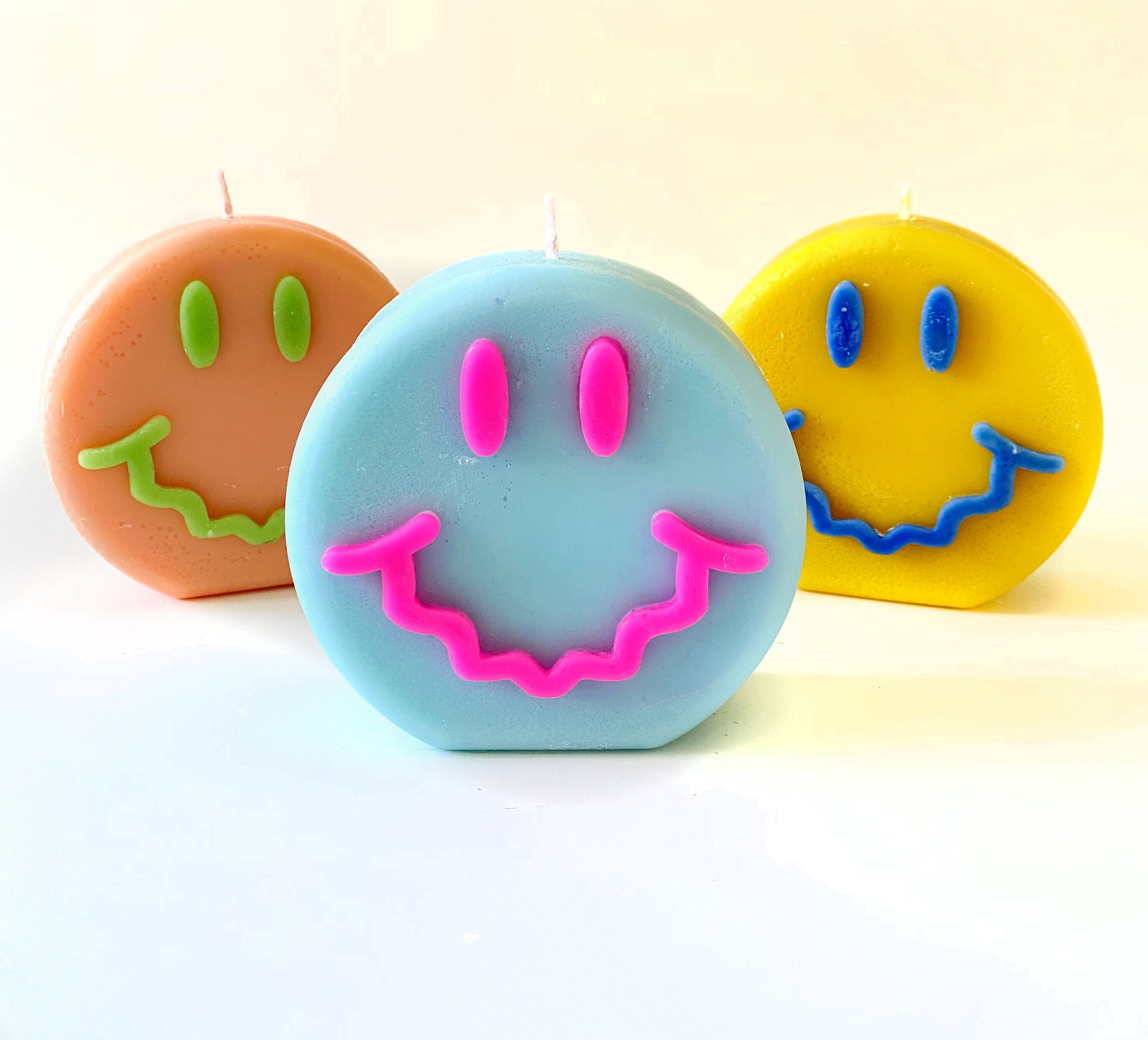 Smiley Face Candle Candle Mold Aesthetic Room Decor Trendy - Etsy UK