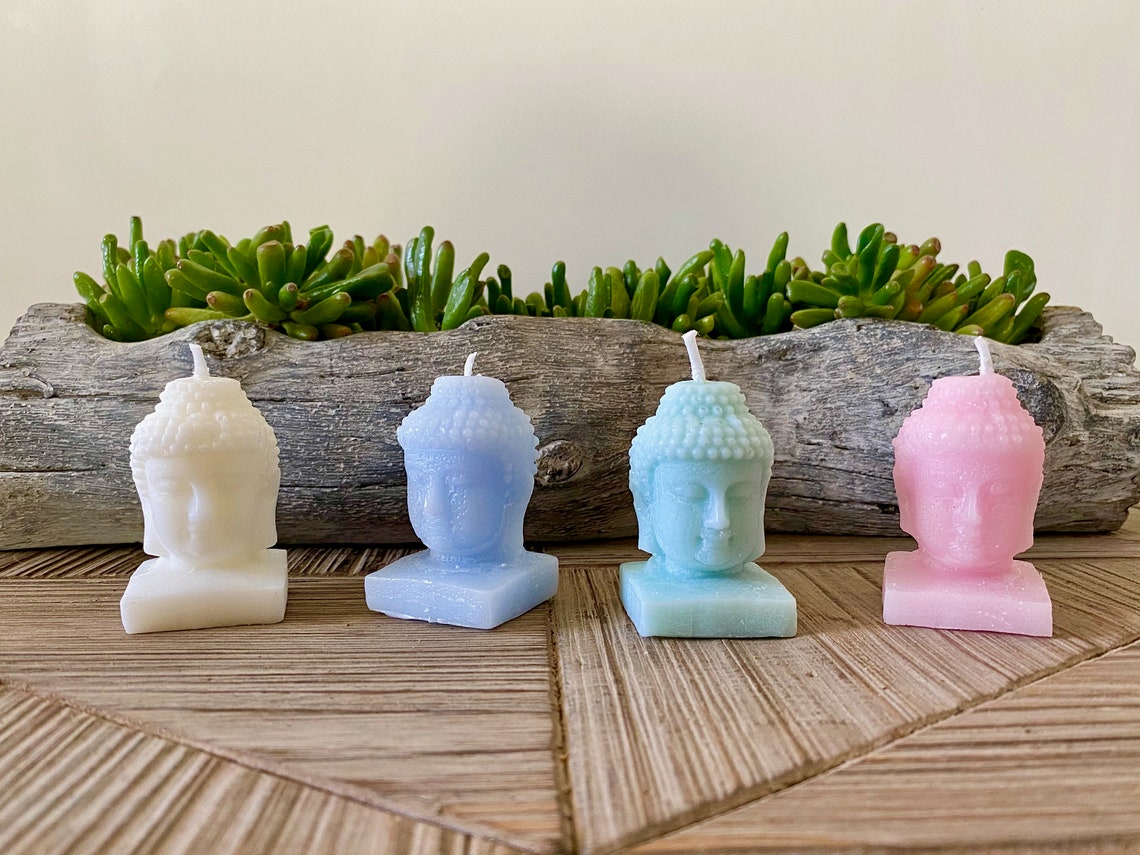 Buddha Candle Shape Scented Pillar Soy Wax Candle Vegan - Etsy