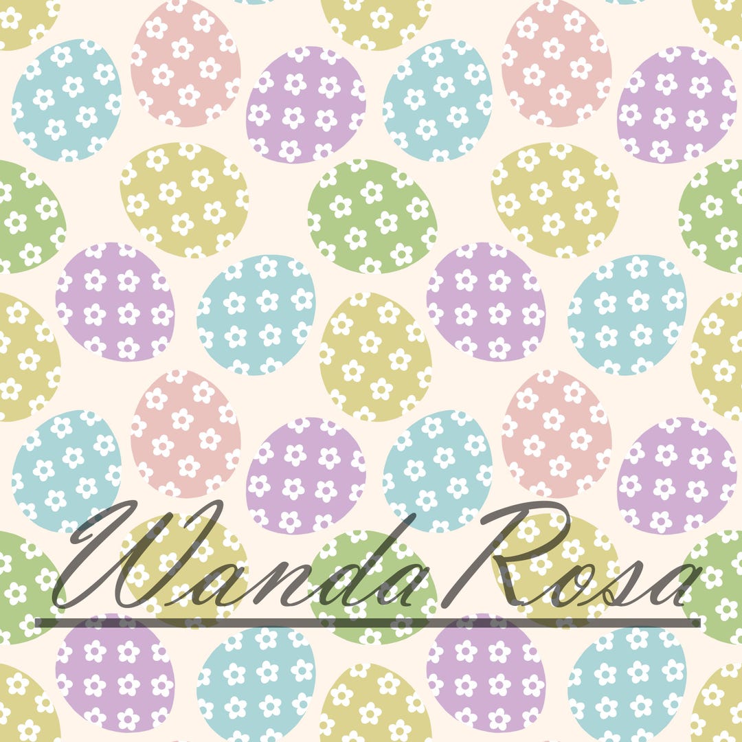 Floral Easter Eggs Seamless Repeat Pattern Transparent PNG & JPEG - Etsy