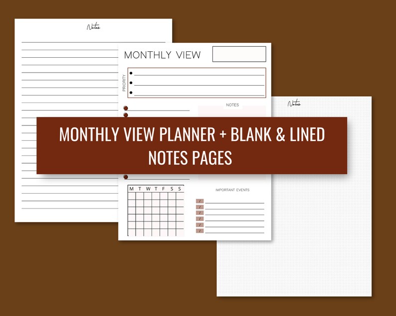 Mini Planner Pack | Printable Planner | Daily Weekly Monthly | Habit ...