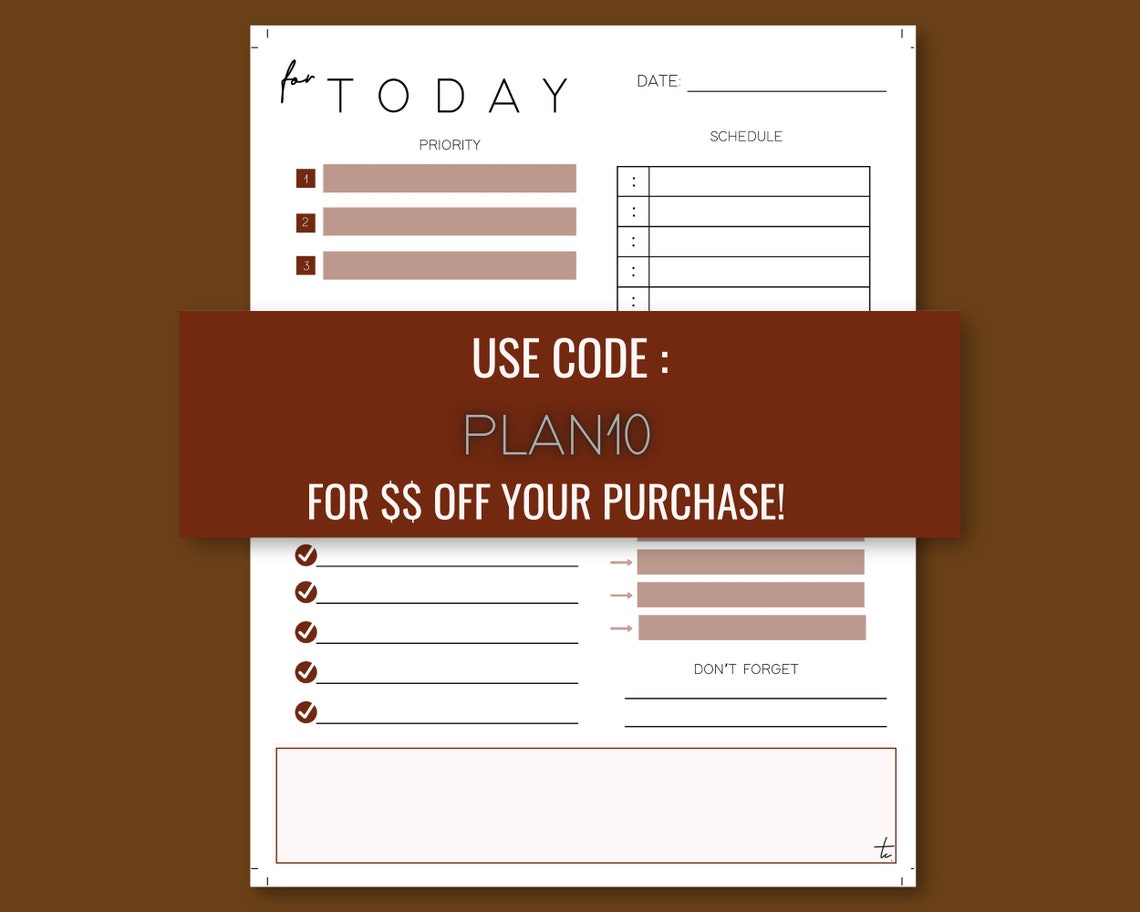 Mini Planner Pack Printable Planner Daily Weekly Monthly Habit Tracker ...