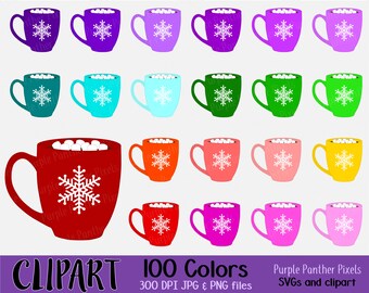 Hot Cocoa Clipart | Etsy