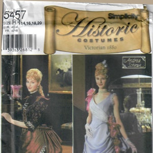 Simplicity 5457 Circa 1880 Evening Reception Dress Sewing Pattern ...