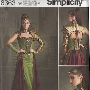 Simplicity 8363 Fantasy Ranger Cosplay Halloween Costume Sewing Pattern ...