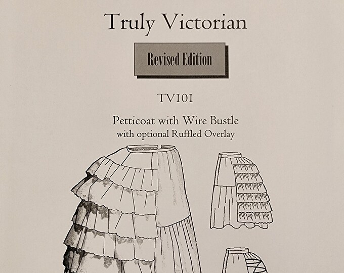 TV101 Truly Victorian 1870s-1880s Petticoat W/ Wire Bustle Sewing ...